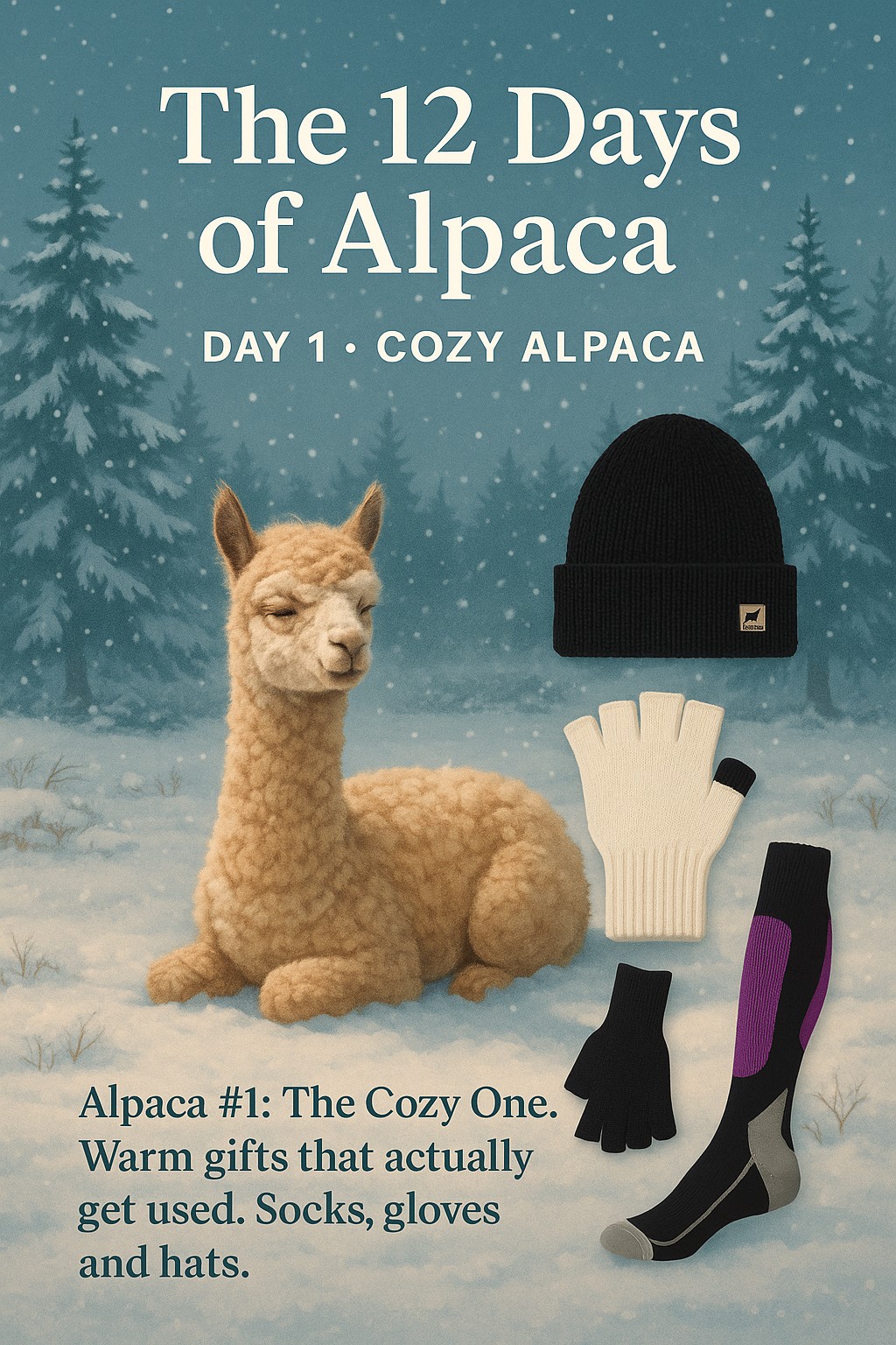 The 12 Days of Alpaca Day 1 - Cozy Alpaca – MistyAcresAlpaca